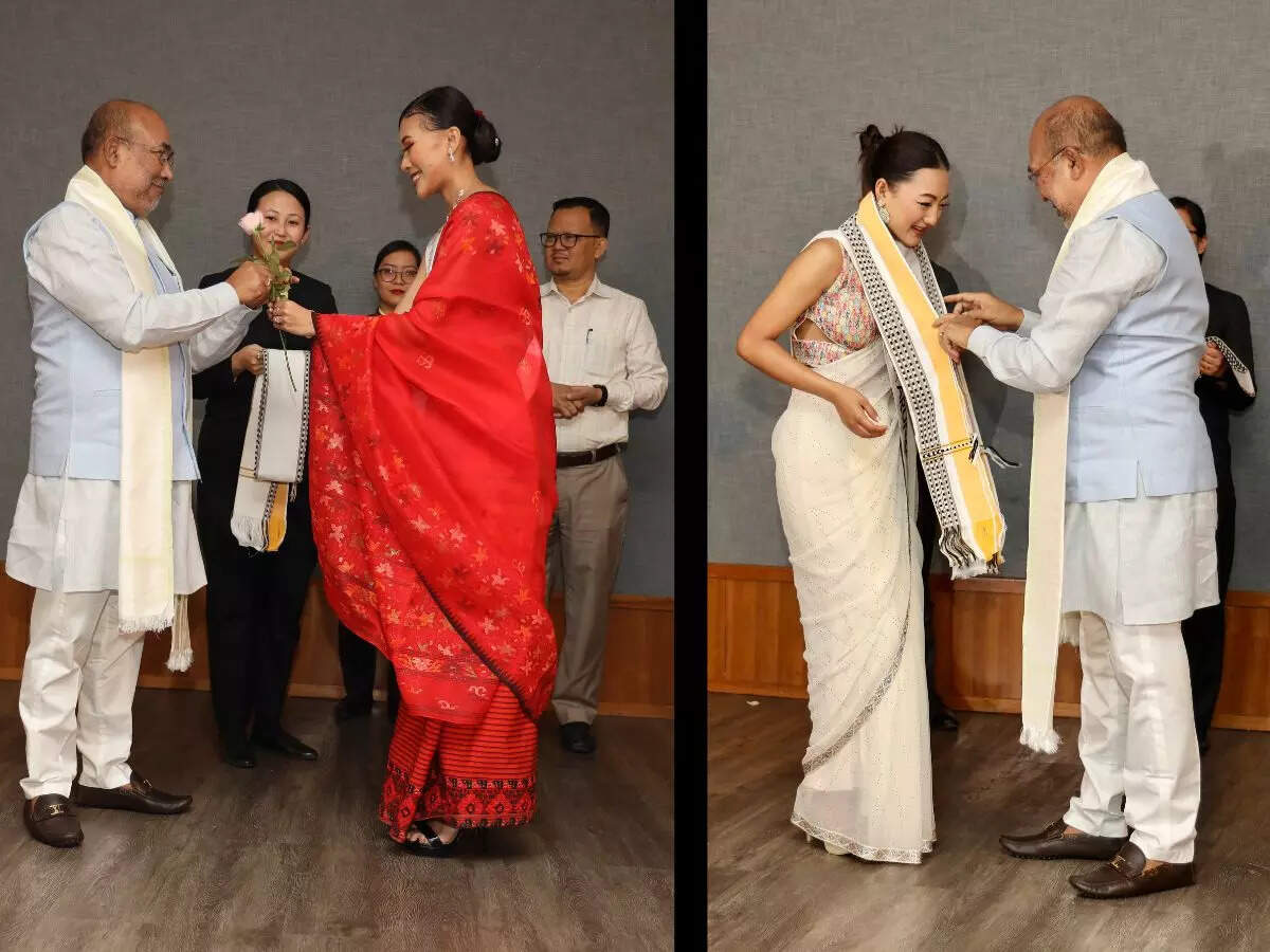Femina Miss India 2023 State Winners’ gala dinner with Manipur CM Shri ...