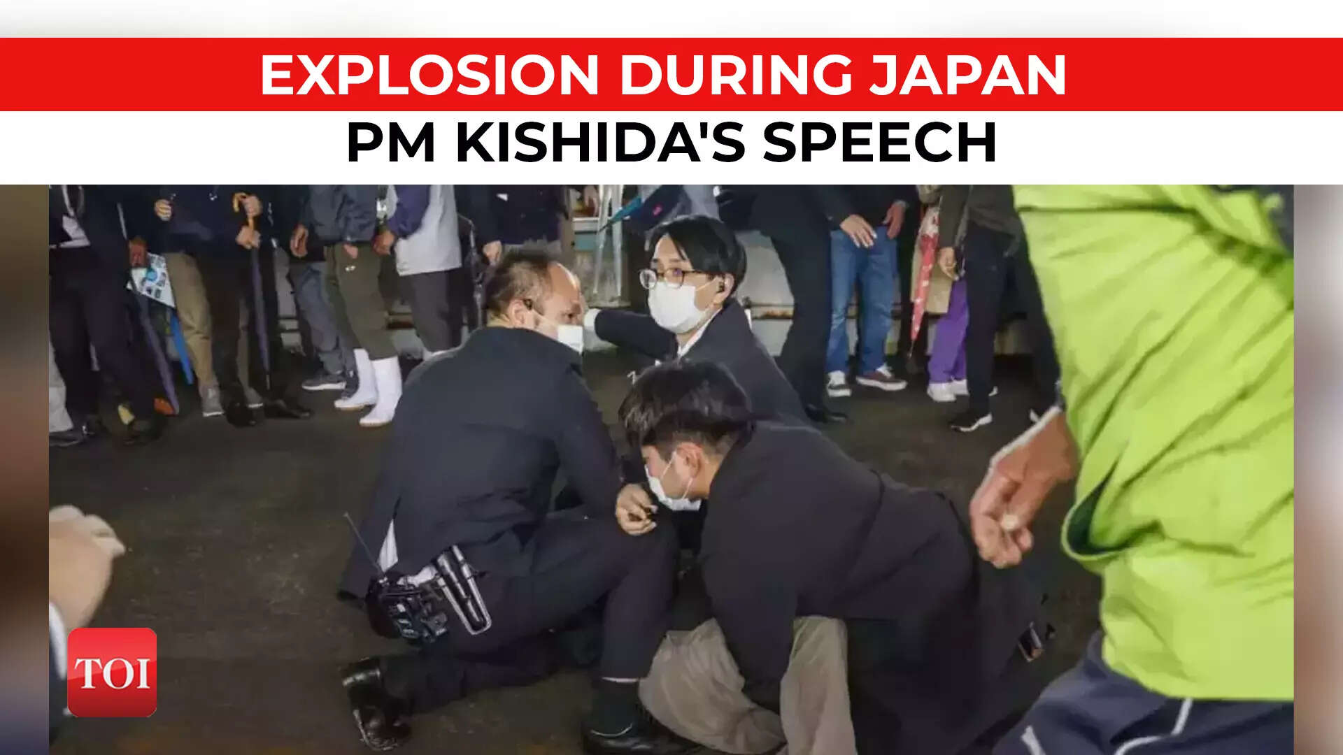 Japan PM Fumio Kishida safe after explosion during speech, suspect arrested