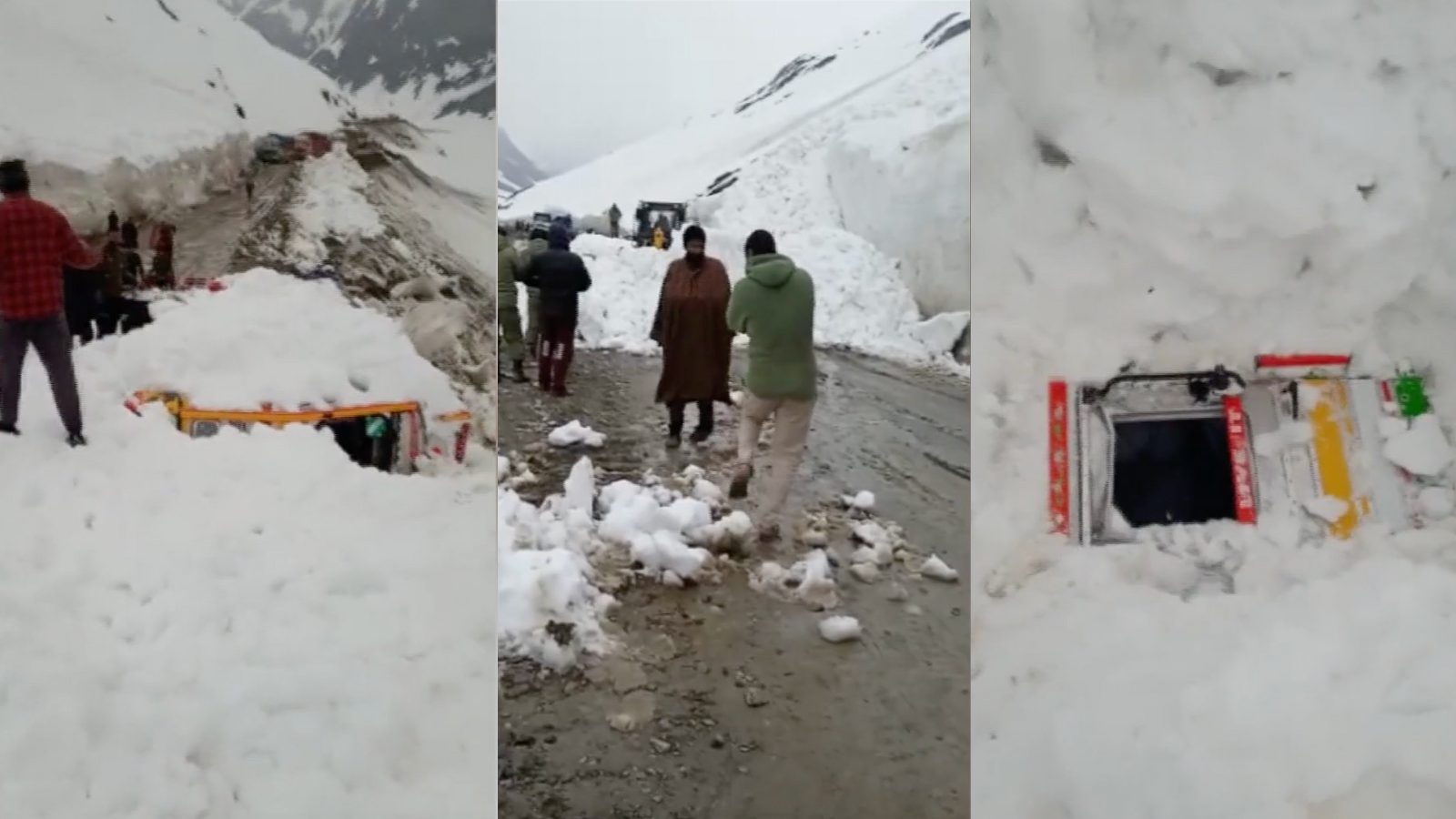 avalanche: Watch: Avalanche hits Zojila Pass in Jammu and Kashmir, many vehicles buried under ...