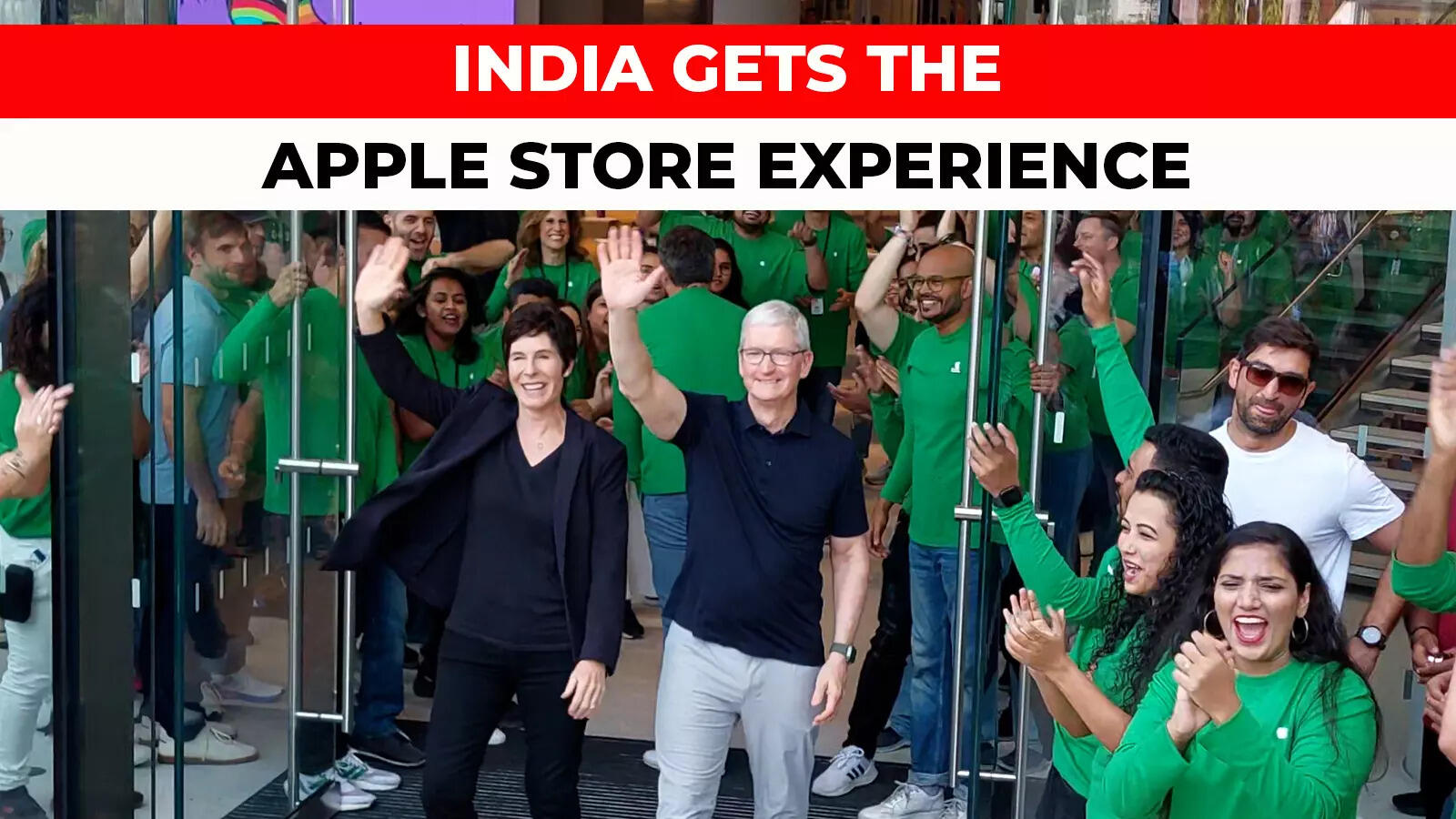 Apple debuts in India: Tim Cook greets customers at opening of first ...
