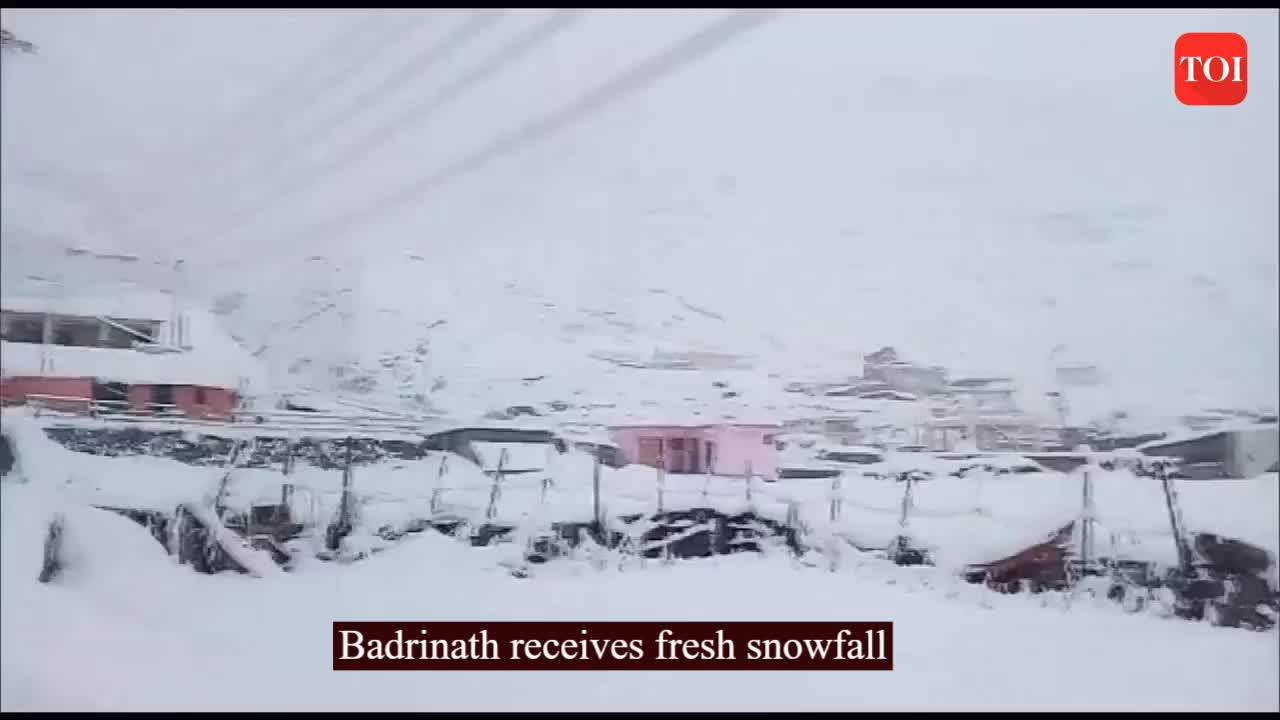 dham: Thick blanket of snow covers Uttarakhand’s Badrinath Dham