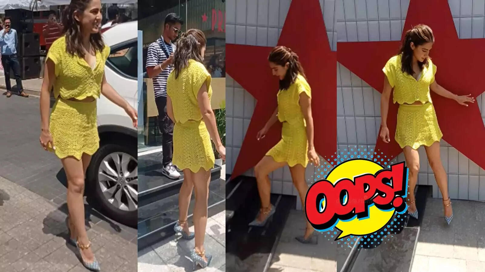 Oops! Sara Ali Khan struggles to walk in high heels- WATCH IT