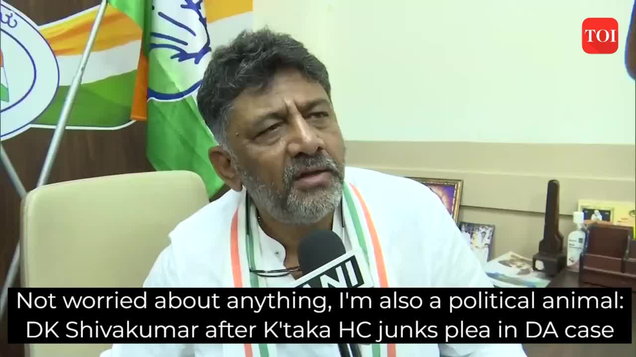 Not worried about anything, I'm also a political animal: DK Shivakumar after K'taka HC junks ...