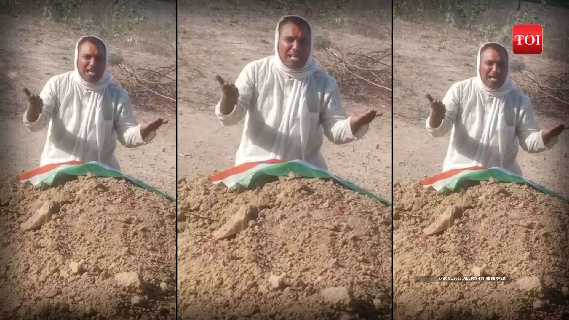 congress: Congress leader places tricolor on the grave of Atiq Ahmed ...