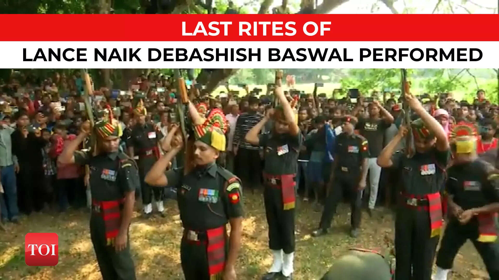 Poonch terror attack: Last rites of Lance Naik Debashish Baswal ...