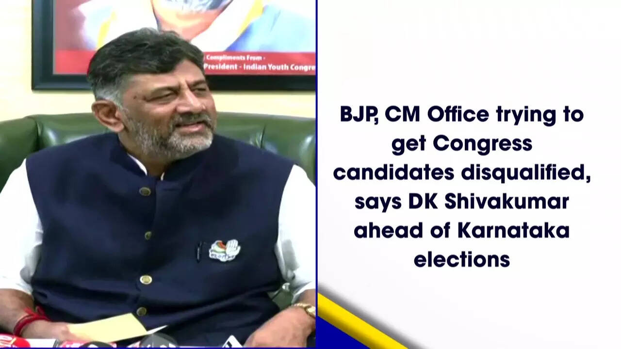 Bjp Cm Office Trying To Get Congress Candidates Disqualified Says Dk