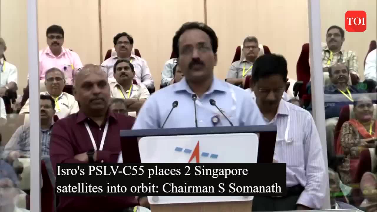 Isros Pslv C55 Places 2 Singapore Satellites Into Orbit
