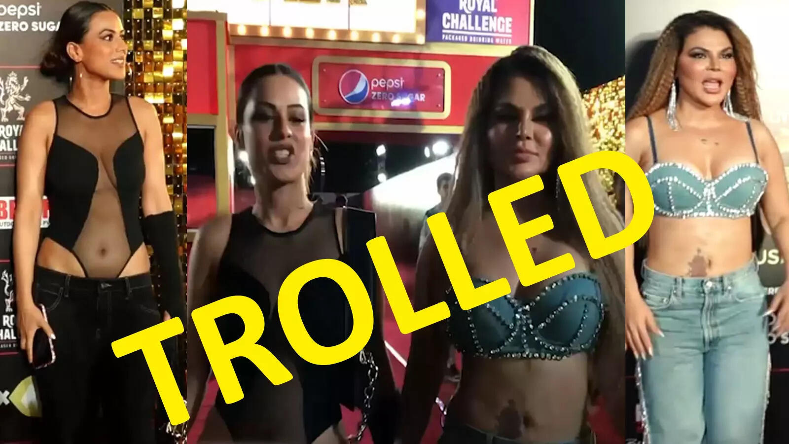 TROLLED! Rakhi Sawant and Nia Sharma goof around at an event; netizens say 'Urfi ki behne mil gayi'