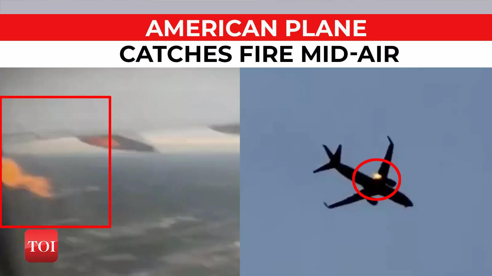 VIDEO: American airlines plane catches fire mid-air after possible bird ...