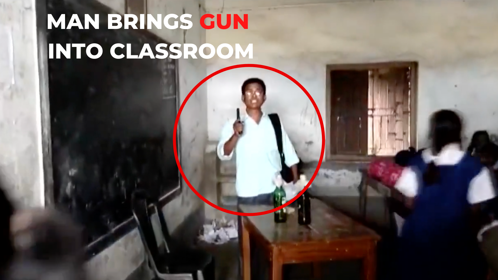 Bengal: Man brandishes gun in packed classroom, arrested