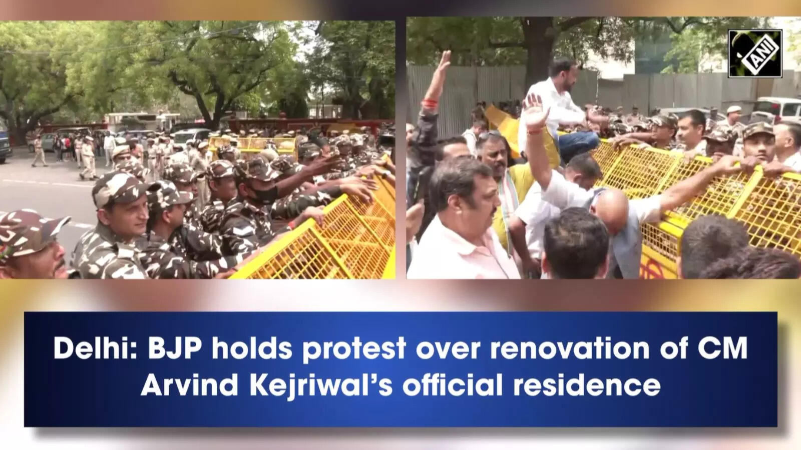 BJP holds protest over renovation of CM Arvind Kejriwal’s official ...