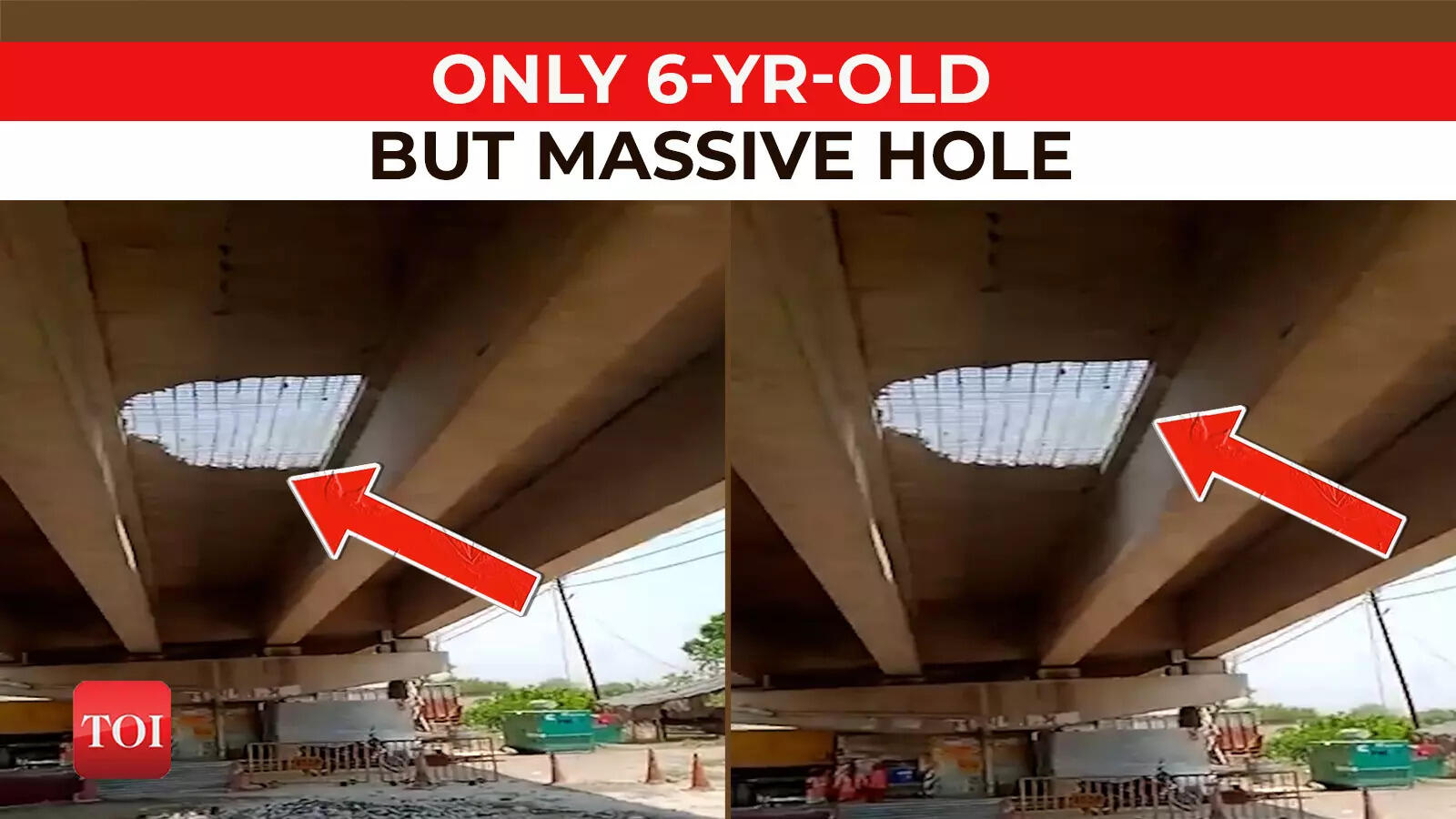 Massive hole in UP Bridge, Akhilesh Yadav Claims corruption after ...