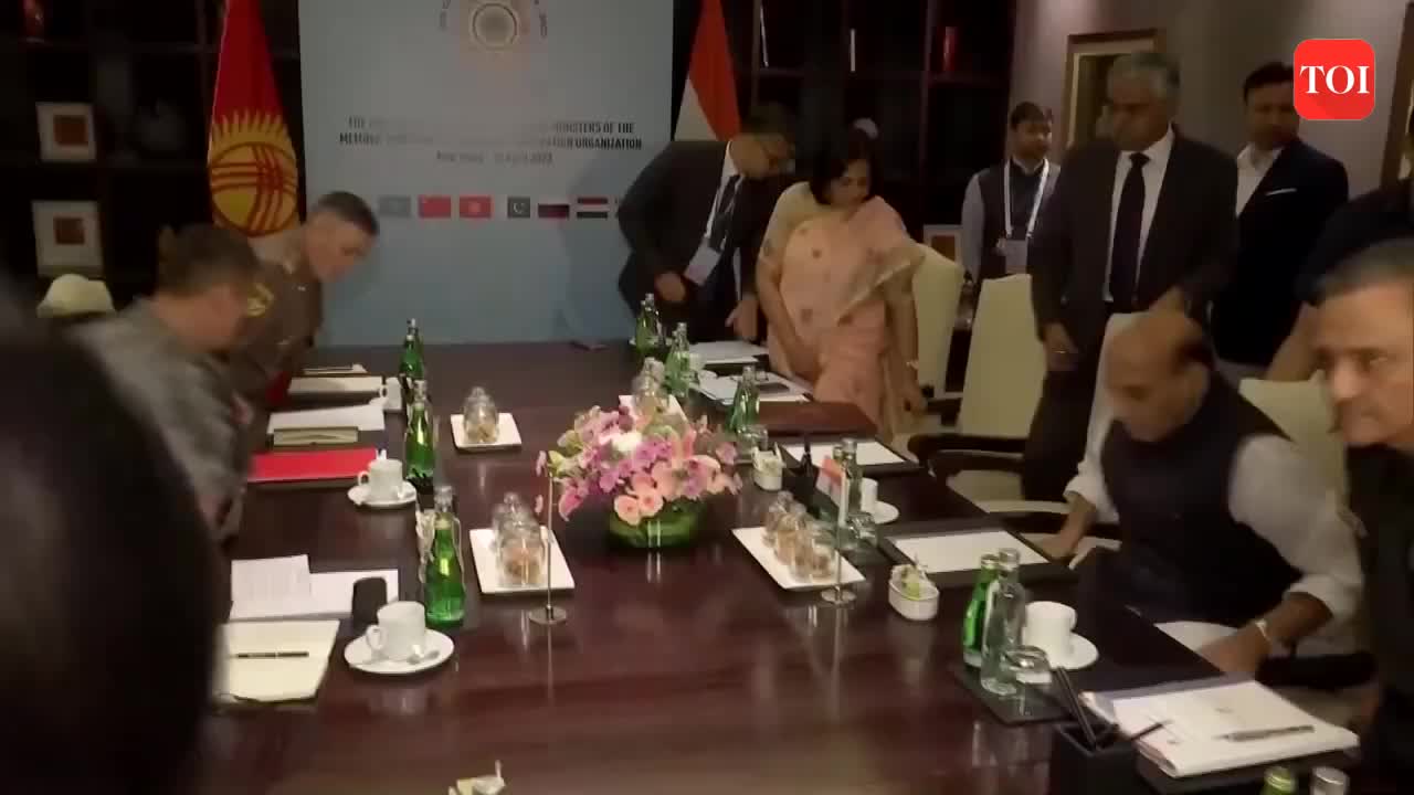 Rajnath Singh and Kyrgyz defence minister Baktybek Bekbolotov hold bilateral meeting