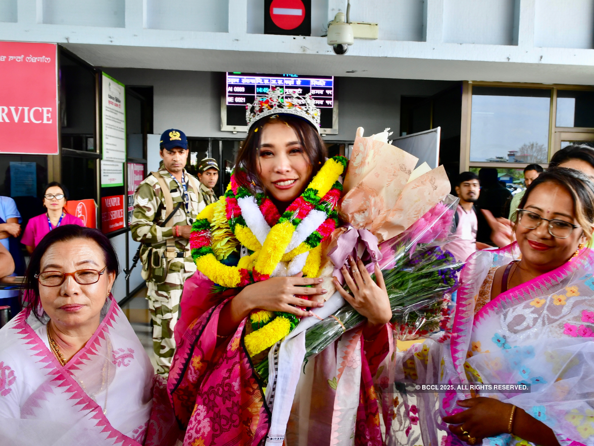 Femina Miss India 2023 2nd Runner-up Thounaojam Strela Luwang's grand Homecoming