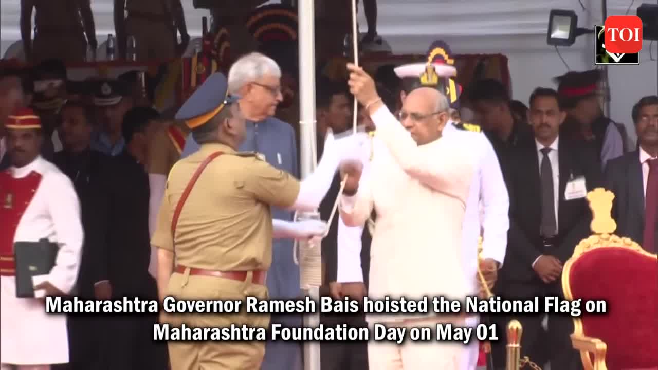 Maharashtra governor Ramesh Bais unfurls National Flag on Foundation ...