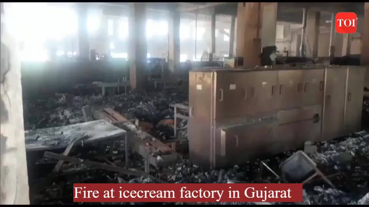 Fire at icecream factory in Gujarat