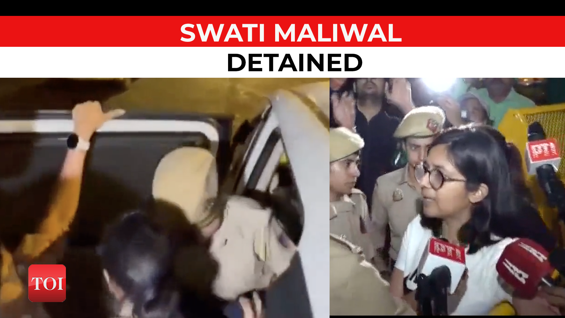 Midnight scuffle at Jantar Mantar: DCW chief Swati Maliwal detained as she tried to enter ...
