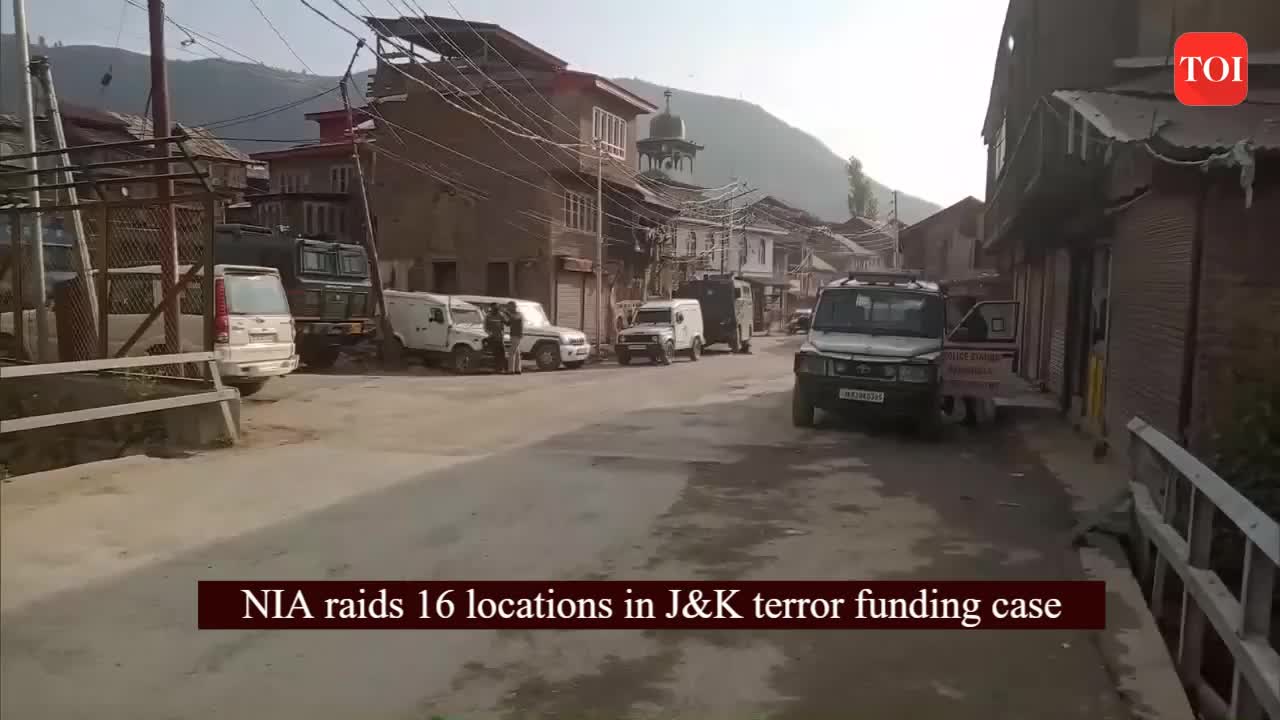 NIA raids 16 locations in J&K terror funding case NIA raids 16 locations in J&K terror funding case