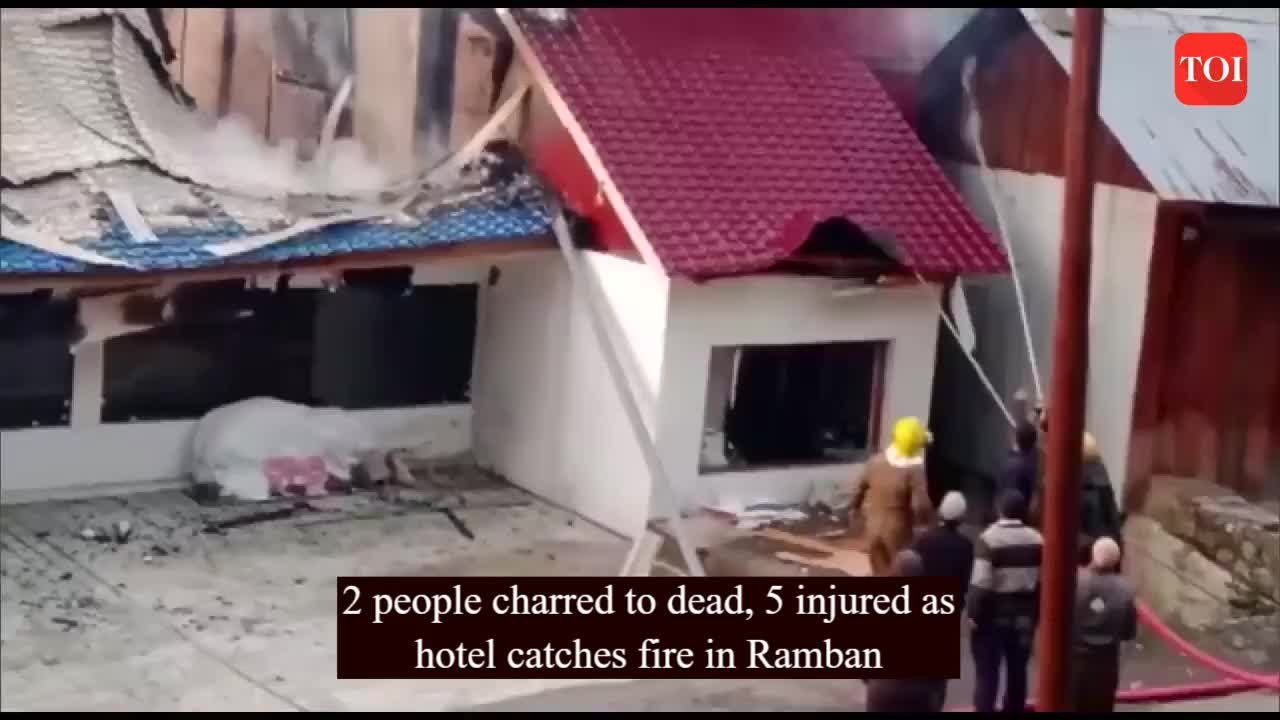 2 people charred to dead, 5 injured as hotel catches fire in Ramban