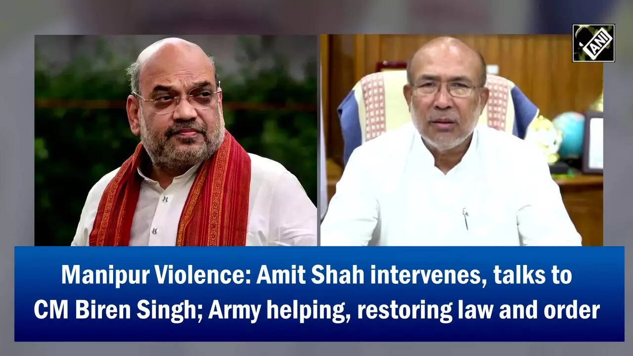Manipur Violence: Amit Shah intervenes, talks to CM Biren Singh; Army helping, restoring law and ...