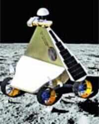 Asymmetrical lunar robot can stay cool in direct sunlight
