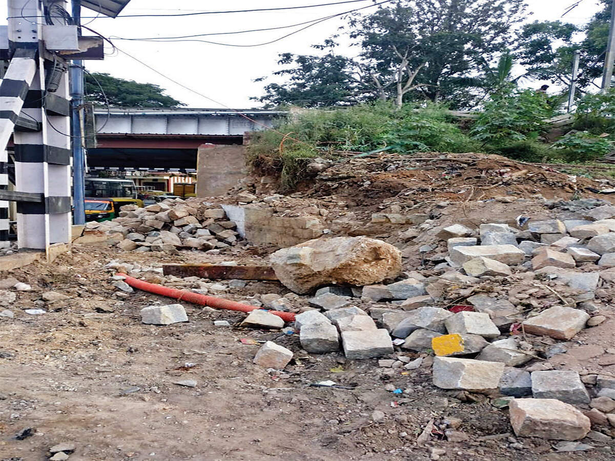 Railways demolish unsafe wall at Tannery Road