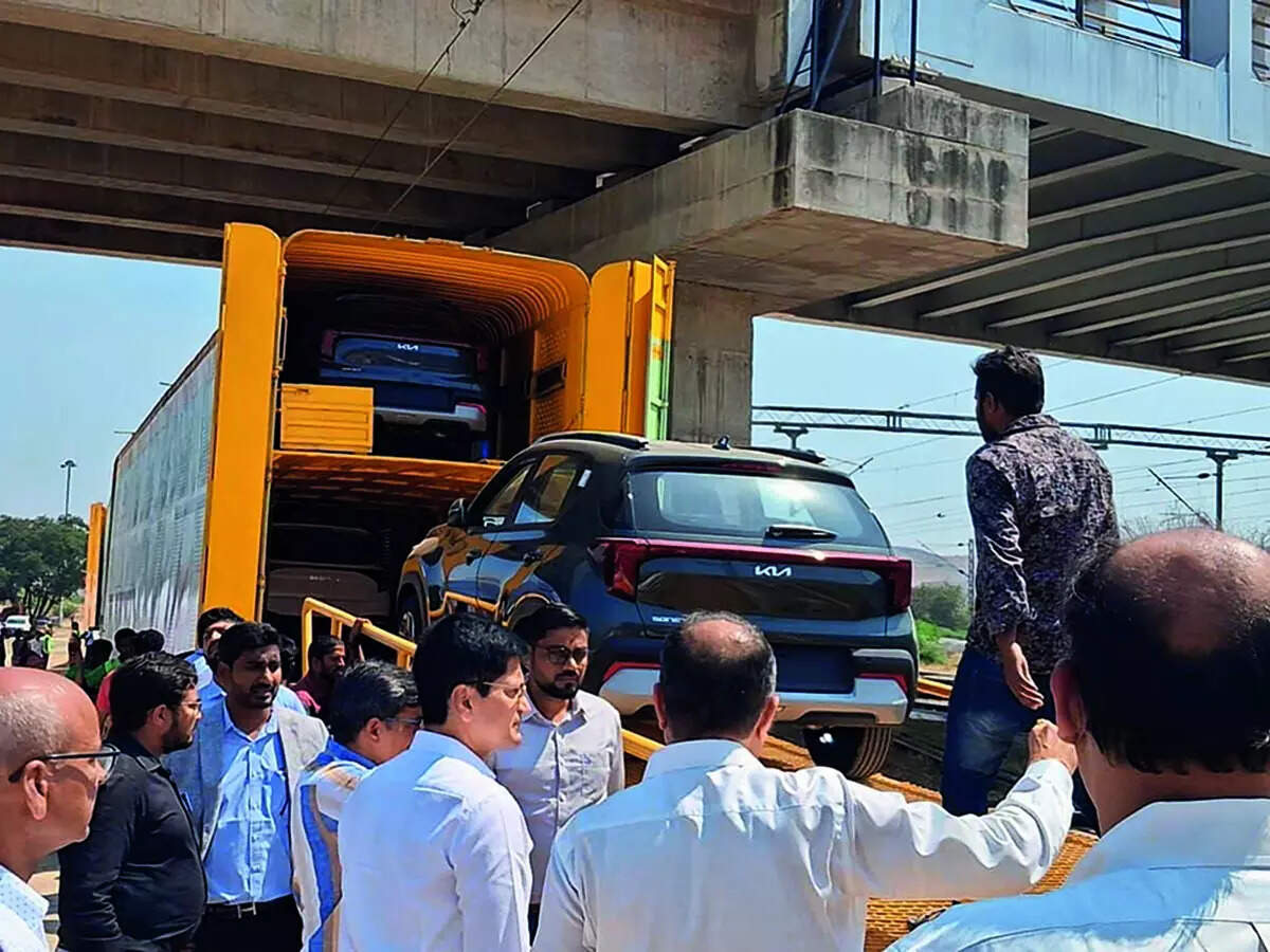 Revolutionary ACT1 Rake Transports SUVs by Train in India