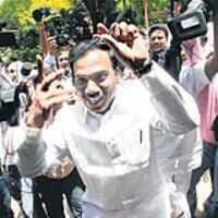 A day after release, Raja heads to Parliament