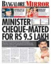 Minister cheque-mated for Rs 9.5 lakh