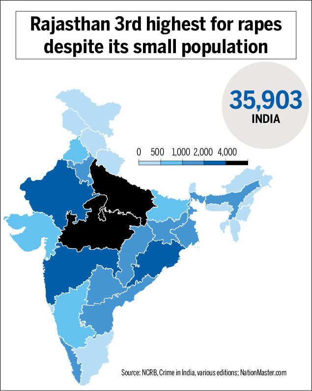 Fewest rapes in Tamil Nadu, most in Madhya Pradesh | India News - Times ...