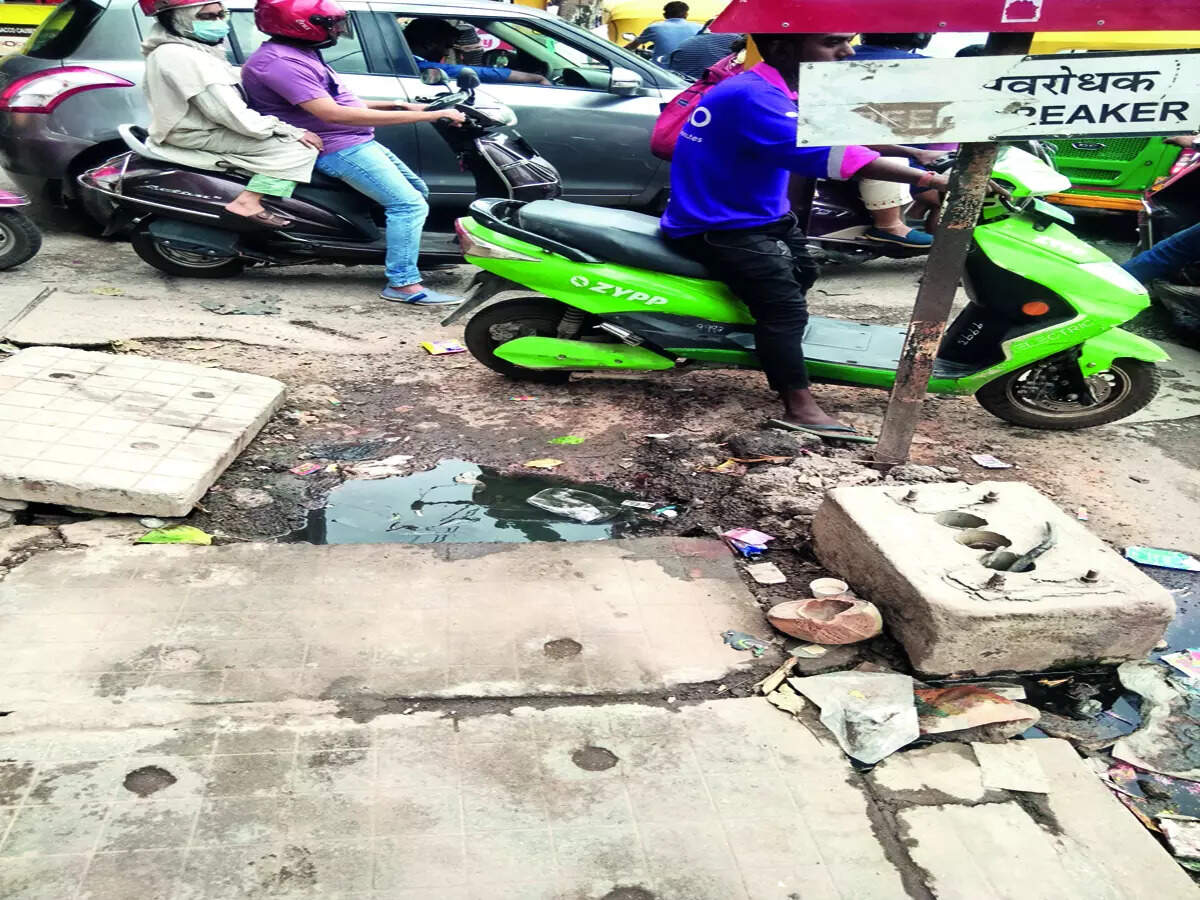 Minefield of potholes & craters