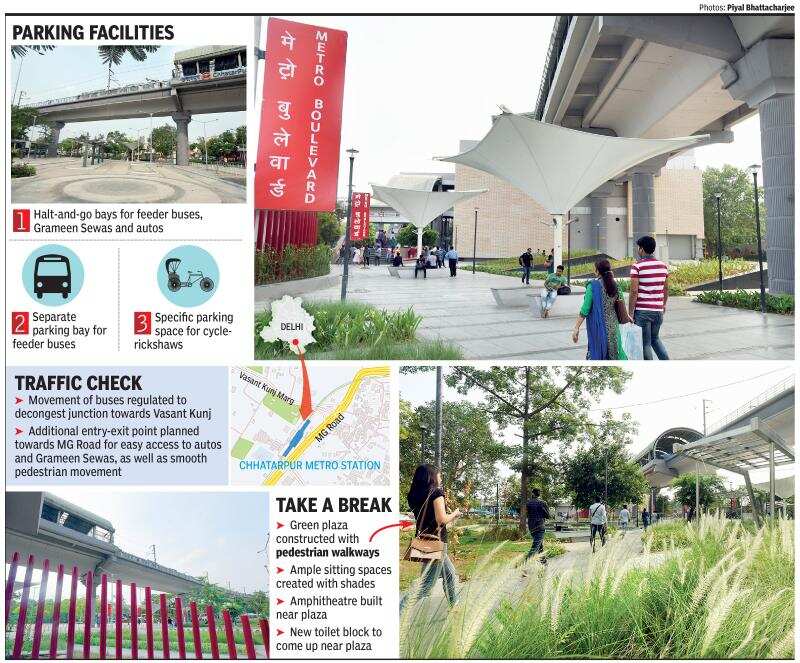 Delhi: Chhatarpur metro station becomes island of tranquillity after ...
