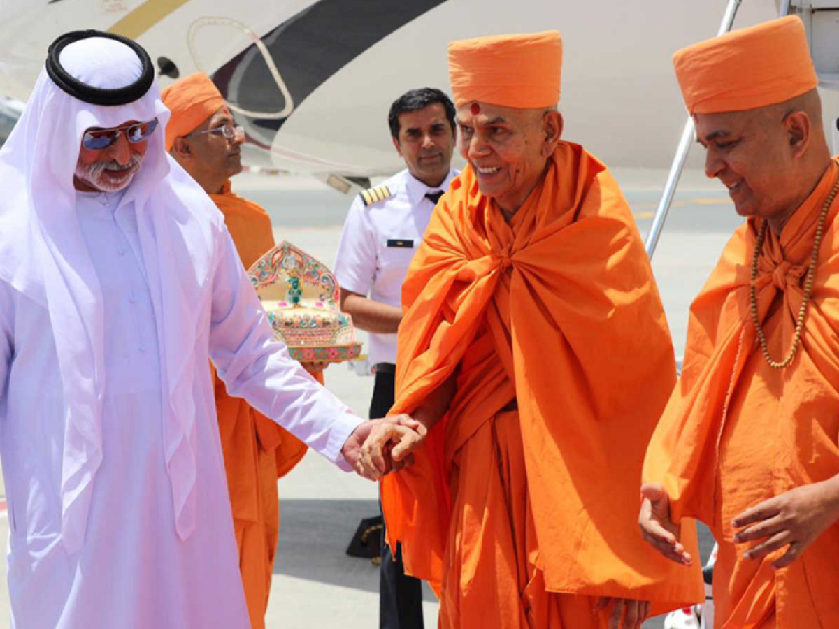 uae: Indians rejoice as foundation stone laid for first Hindu temple in ...
