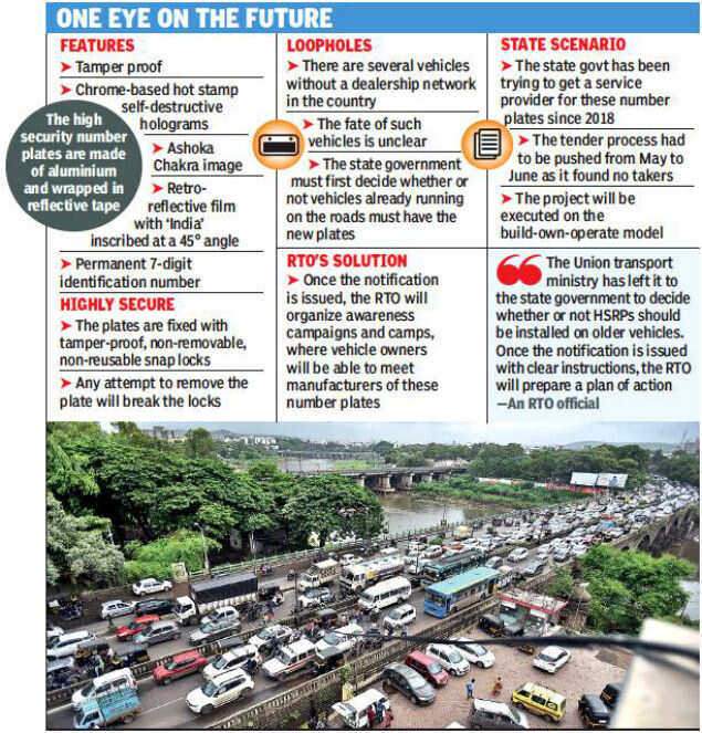 New vehicles to sport hi-tech number plates from April 1 in Pune | Pune ...
