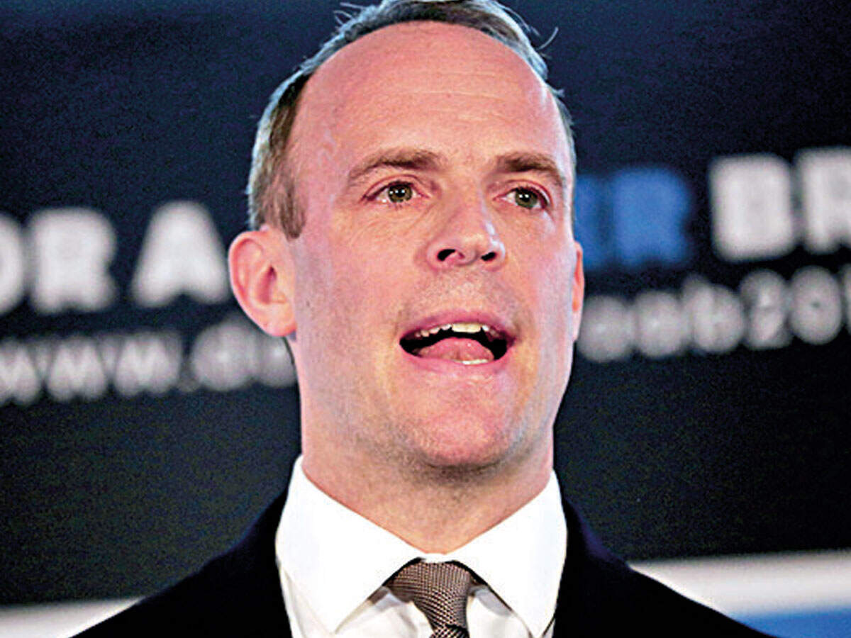 european union: Out of UK PM race, Raab backs Boris