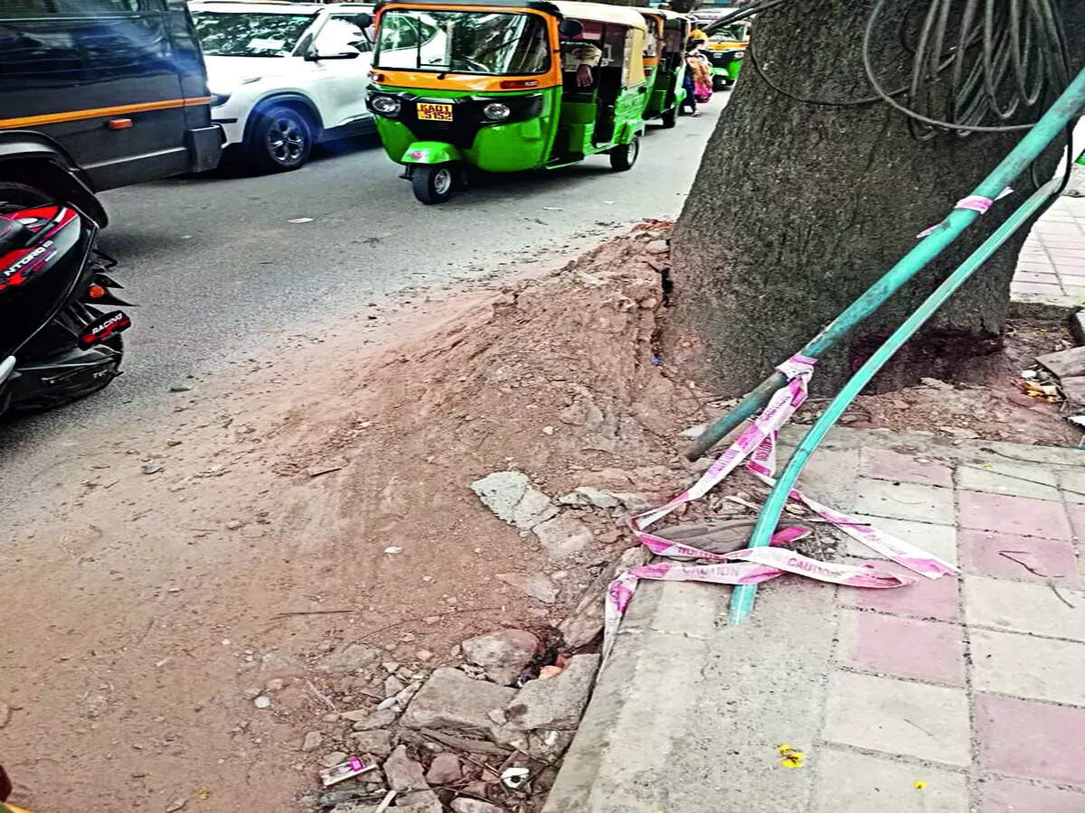 Walking dilemma: No proper footpath here