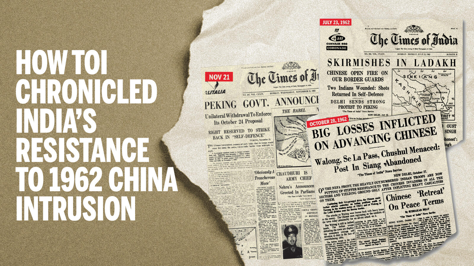 How TOI chronicled India’s resistance to 1962 China intrusion - Times ...