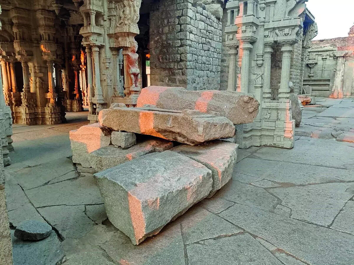 BM Trippin’ Tales: Heavy stone slabs threaten Hampi’s iconic musical ...