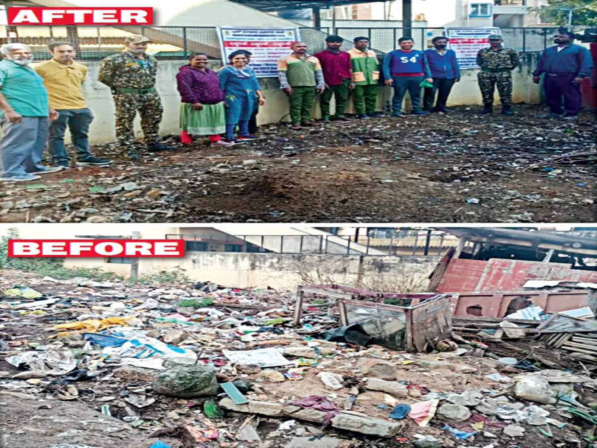 Reeking havoc: Volunteers get to work at government school