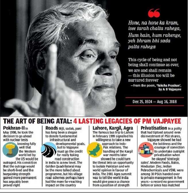 Why Vajpayee was India's last statesman PM | India News - Times of India