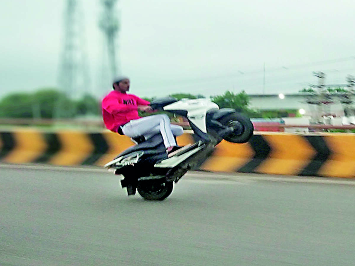 WHEELIES: Pulling a dangerous stunt: 60 bikes seized