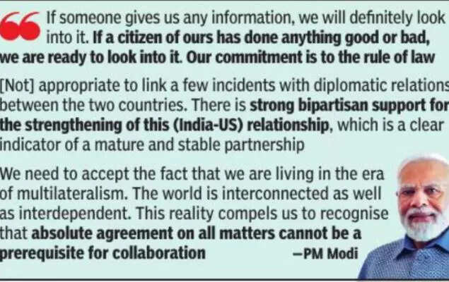 Will look into any evidence shared on Pannun ‘plot’: PM Modi | India ...