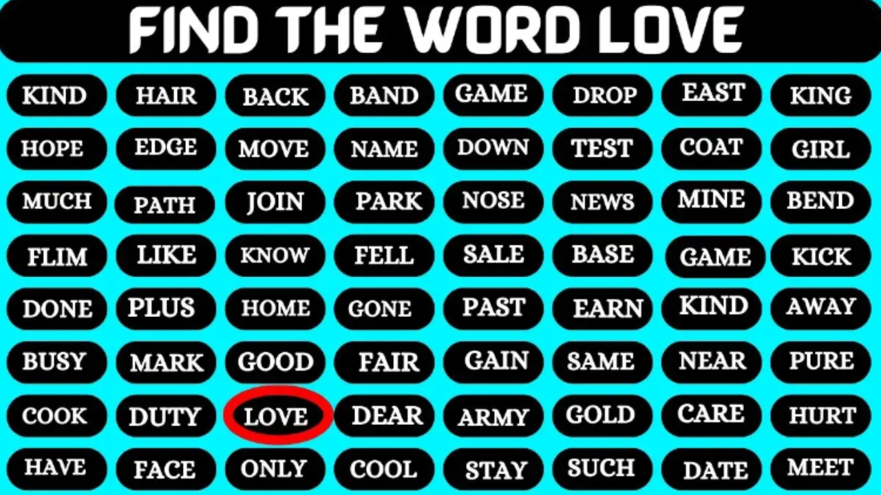 Optical Illusion: Find the Hidden Word 'Love' in this Image in 15 ...