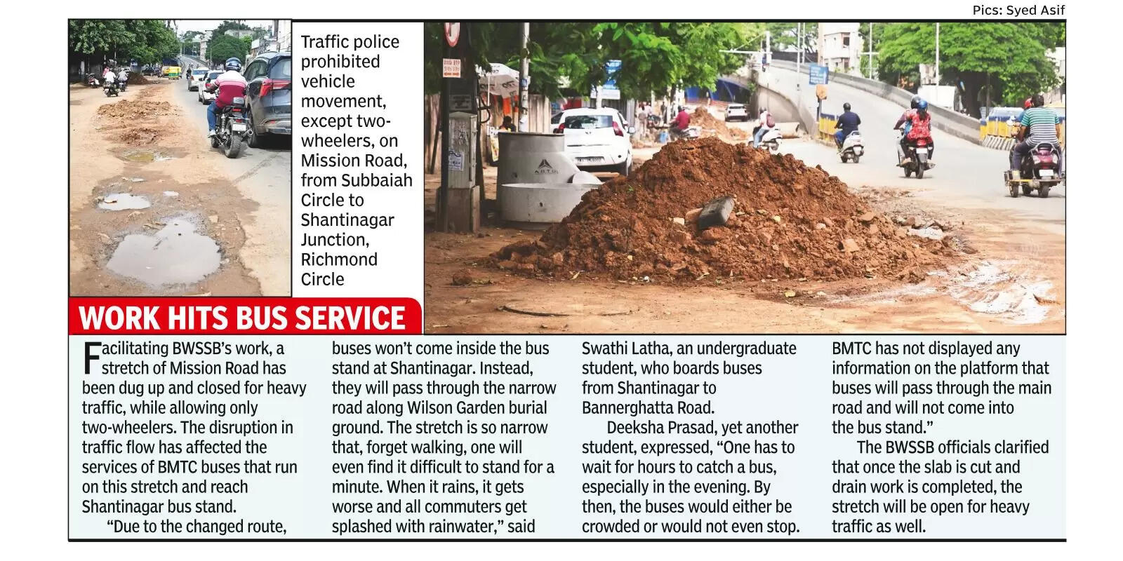 BWSSB plugging sewage inflow at 3 sites of K-100 waterway project ...