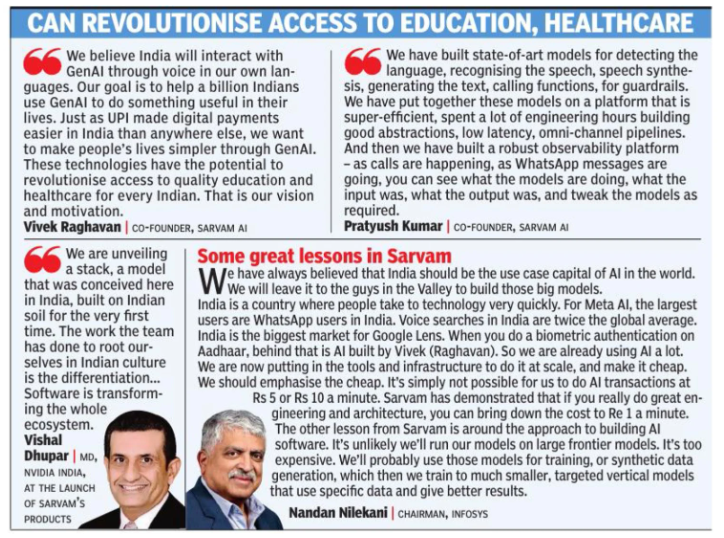 Here’s a big leap into use of GenAI in Indian languages - The Times of ...
