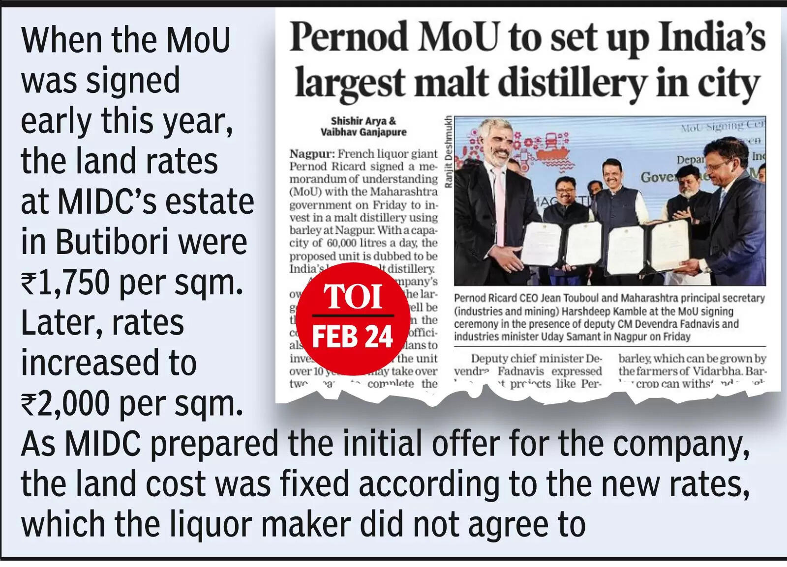Pernod Ricard's Butibori Plant Secures New Land Deal | Nagpur News ...