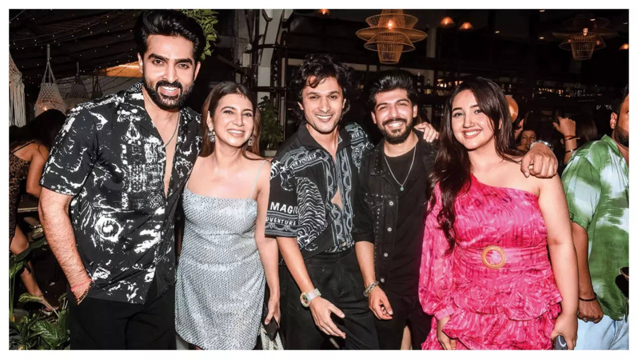 TV actors have a blast at Munisha Khatwani’s birthday bash - Times of India