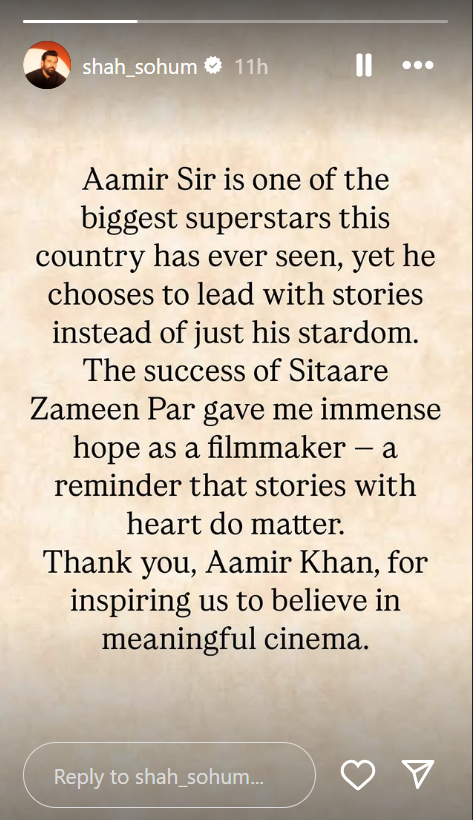 Sohum Shah says Aamir Khan chooses to lead with stories over stardom ...
