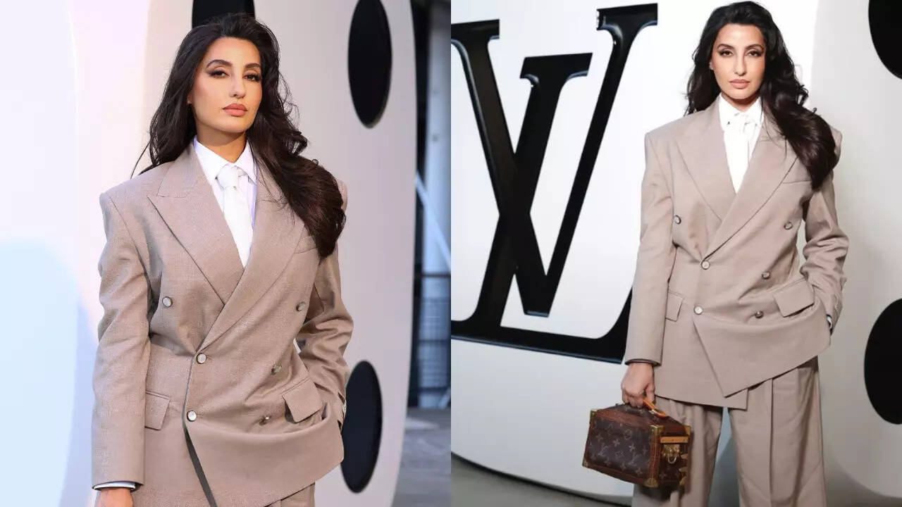 Nora Fatehi shines as a fashion icon at Louis Vuitton SS 2026 show in ...