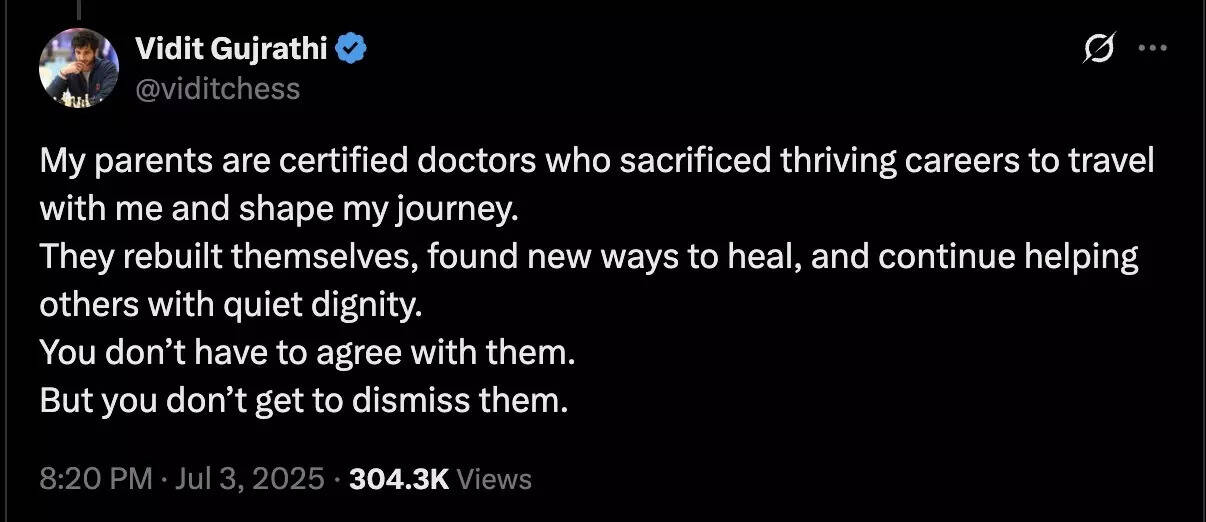 Chess | 'No time for noise': Vidit Gujrathi hits out at 'LiverDoc' for ...